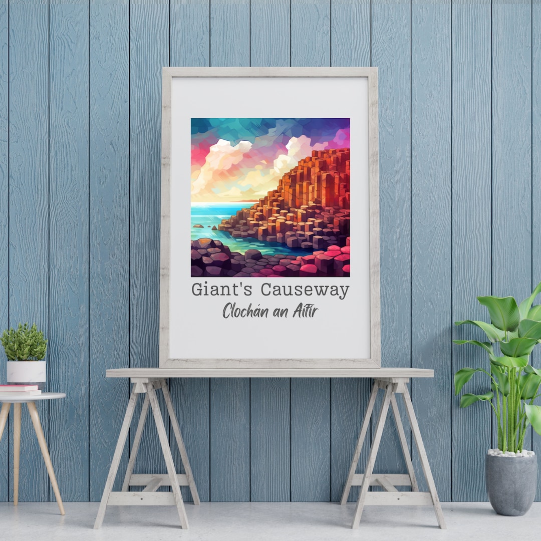 Giant's Causeway Multicolor Graphic Design Premium Matte - Etsy