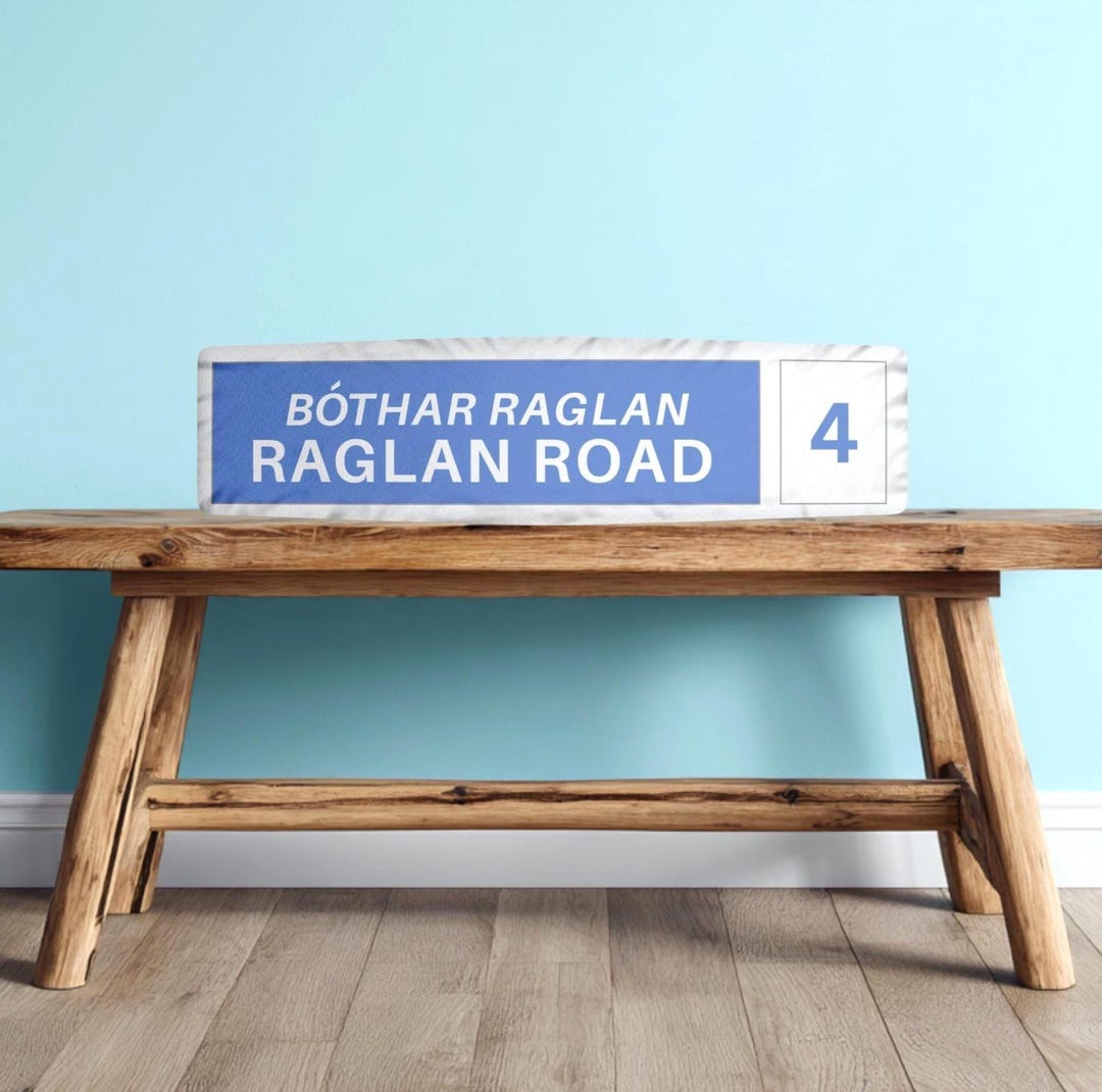 Authentic Raglan Road Street Sign Pillow | Real Dublin Decor | Bóthar ...