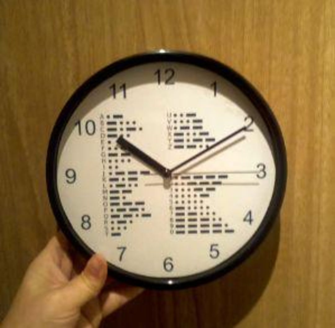 Morse Code Wall Clock - Etsy