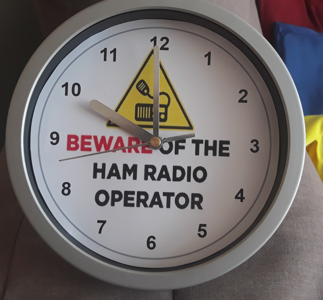 BEWARE the Ham Radio Operator Wall Clock - Etsy