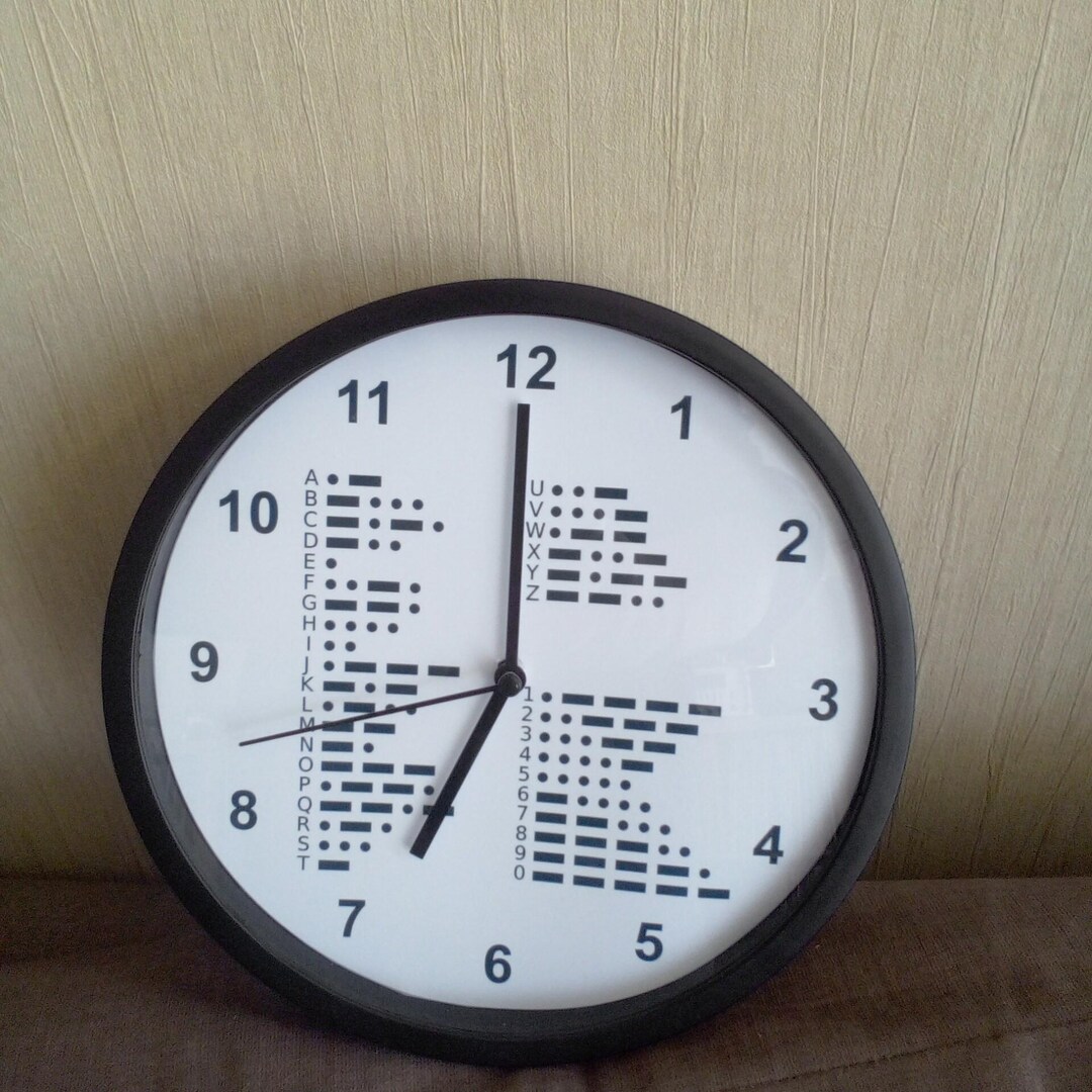 Morse Code Wall Clock - Etsy