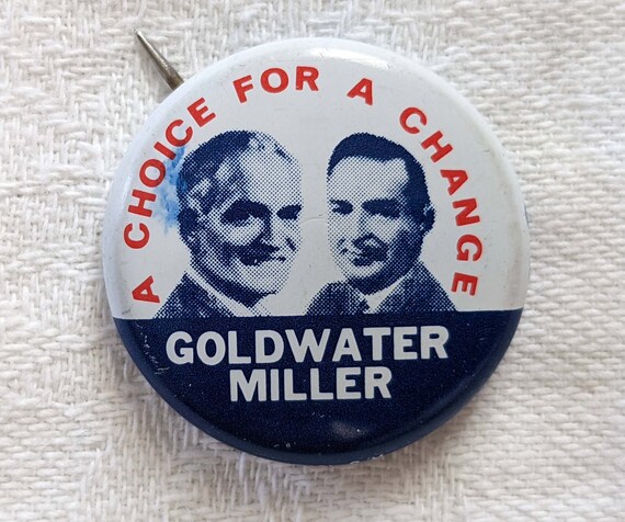 1964 Goldwater-miller Presidential Campaign Pinback Button | Etsy