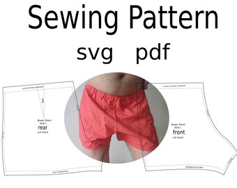 Boxer Shorts Pattern | Etsy