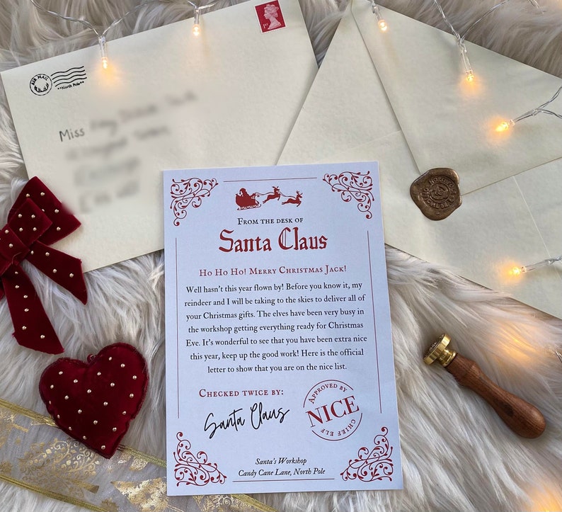 Vintage Letter From Santa Claus Digital Download - Etsy