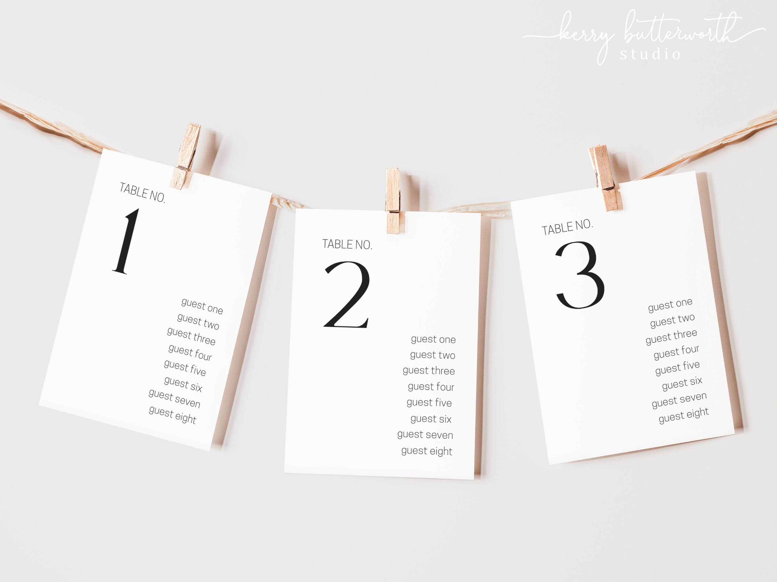 Lillian Hanging Seating Chart Simple Elegant Table Numbers Rustic ...
