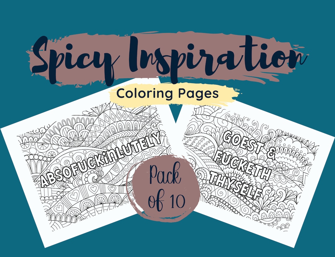 Spicy Coloring Pages/swear Words/adult Coloring Pages/funny/abstract ...