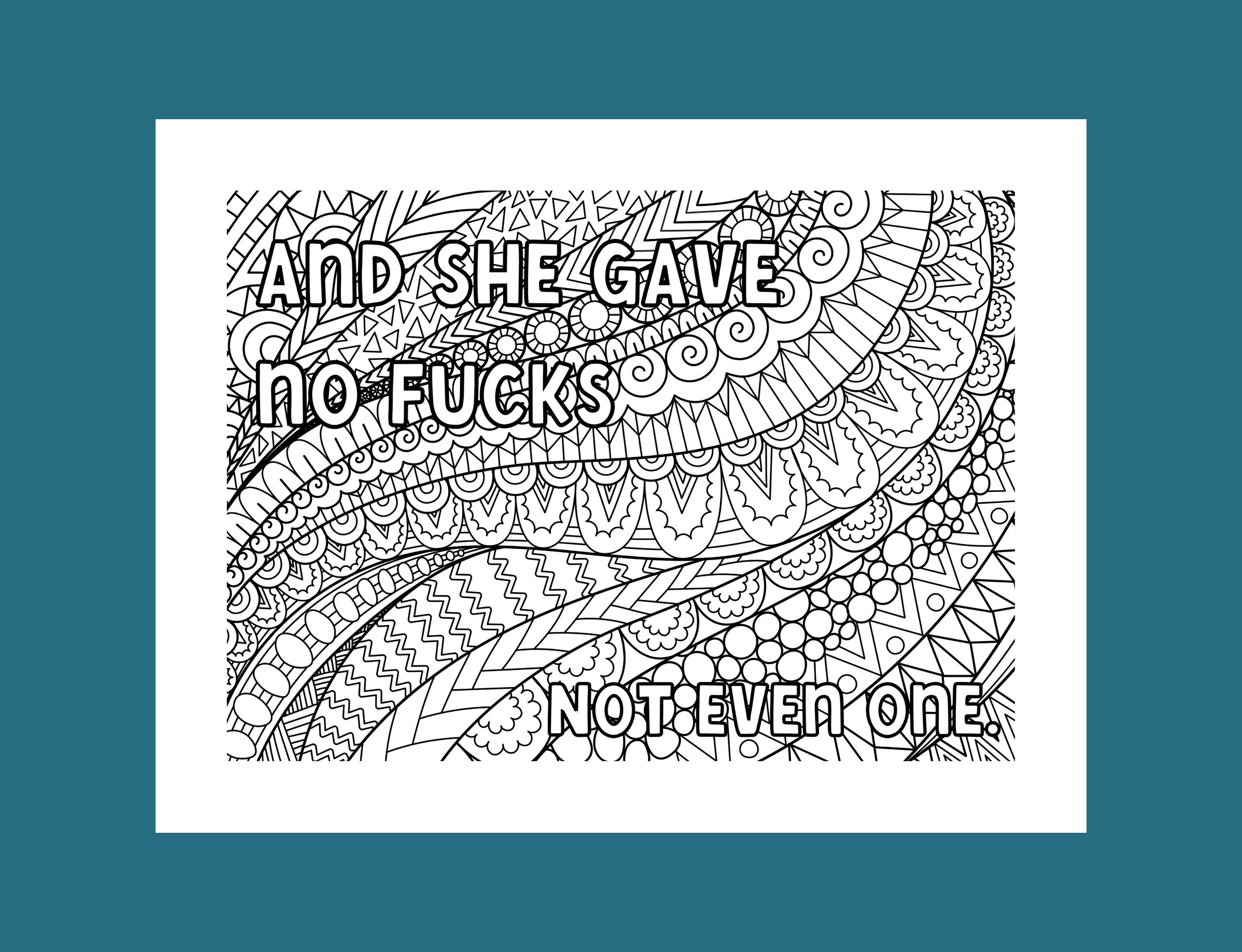 Spicy Coloring Pages/swear Words/adult Coloring Pages/funny/abstract ...