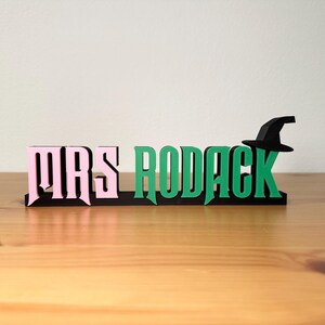 Wicked Style Custom Name Plate Sign Game Room Nursery Birthday Cake ...