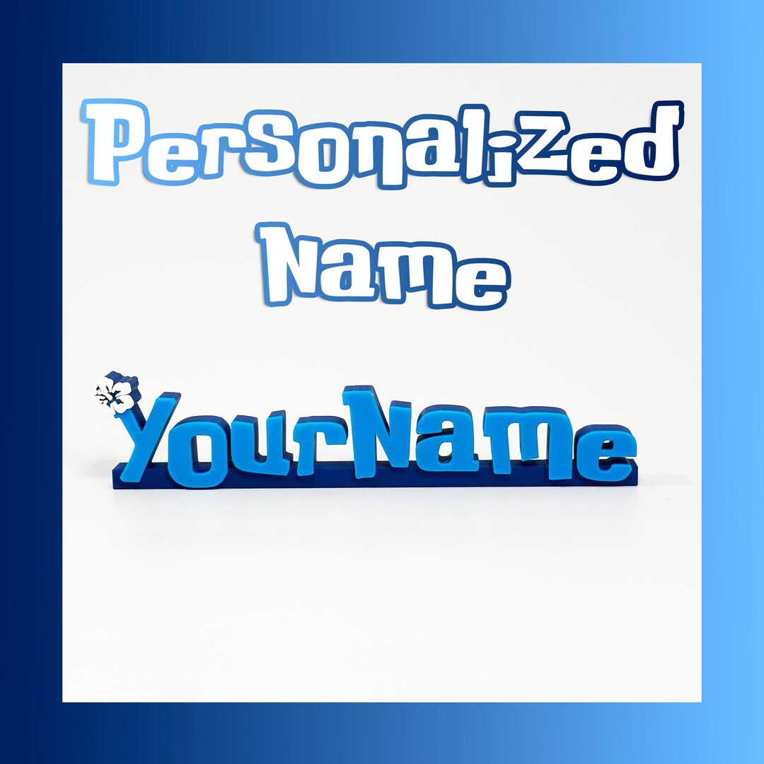 Lilo & Stitch Style Custom Name Plate Sign Game Room Nursery Birthday ...