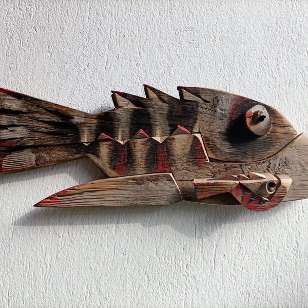 Wood Fish Sculpture - Etsy