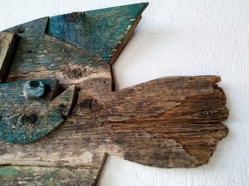 Wooden Fish for the Wall Fish Art Rustic Wood Fish Wooden - Etsy