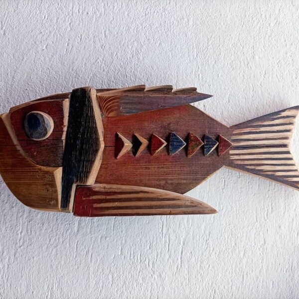 Wood Fish Sculpture - Etsy