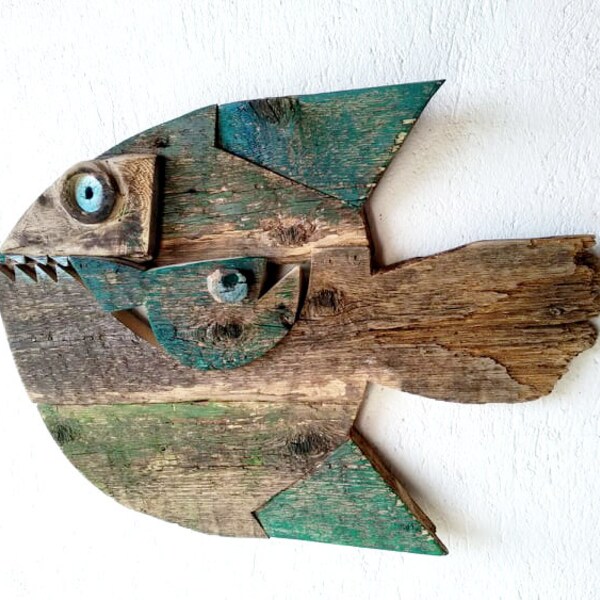 Wooden Fish Wall Art - Etsy