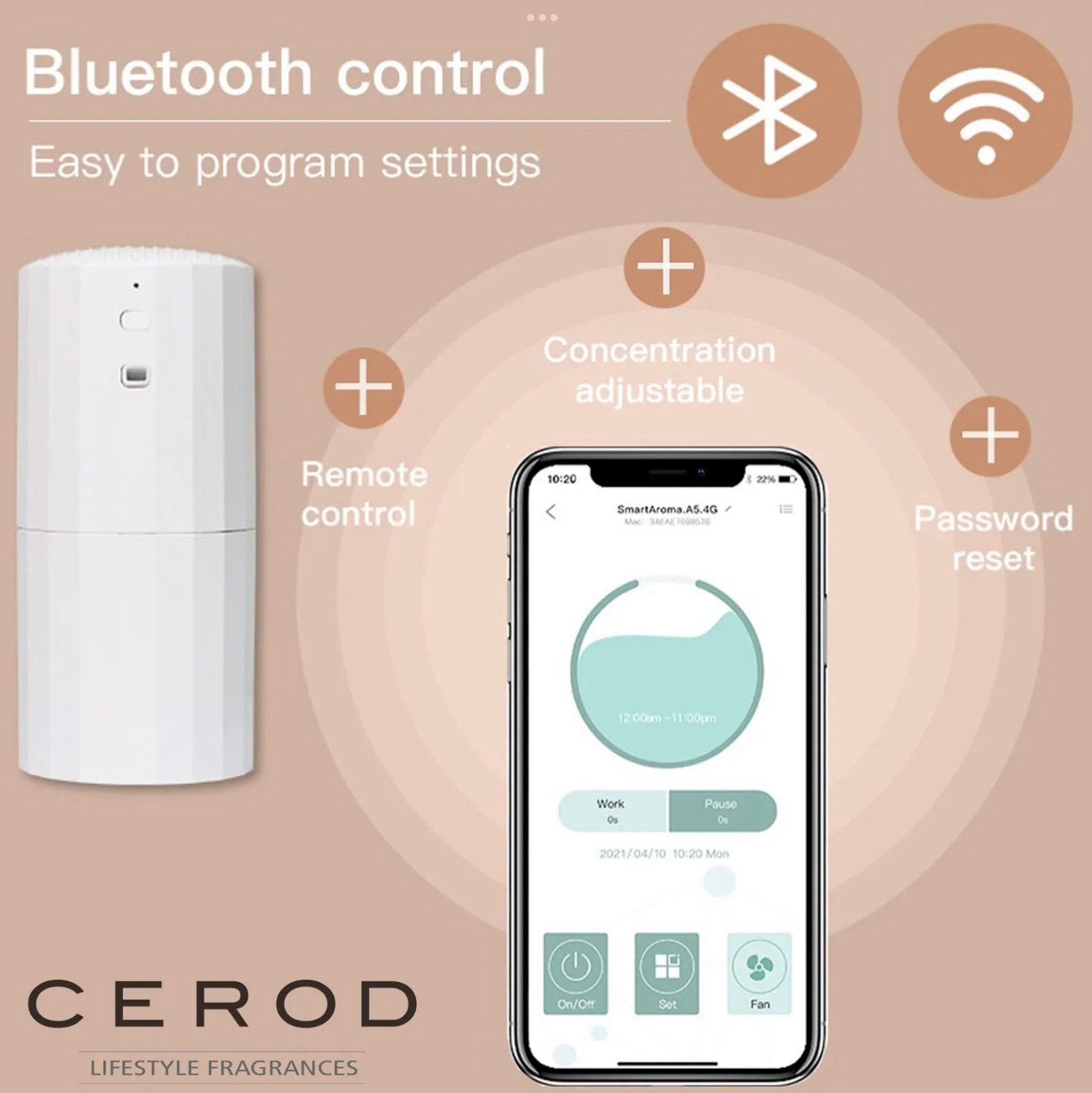 Smart Waterless Oil Diffuser, Plug-in Aroma Diffuser Cold-air Diffusion ...