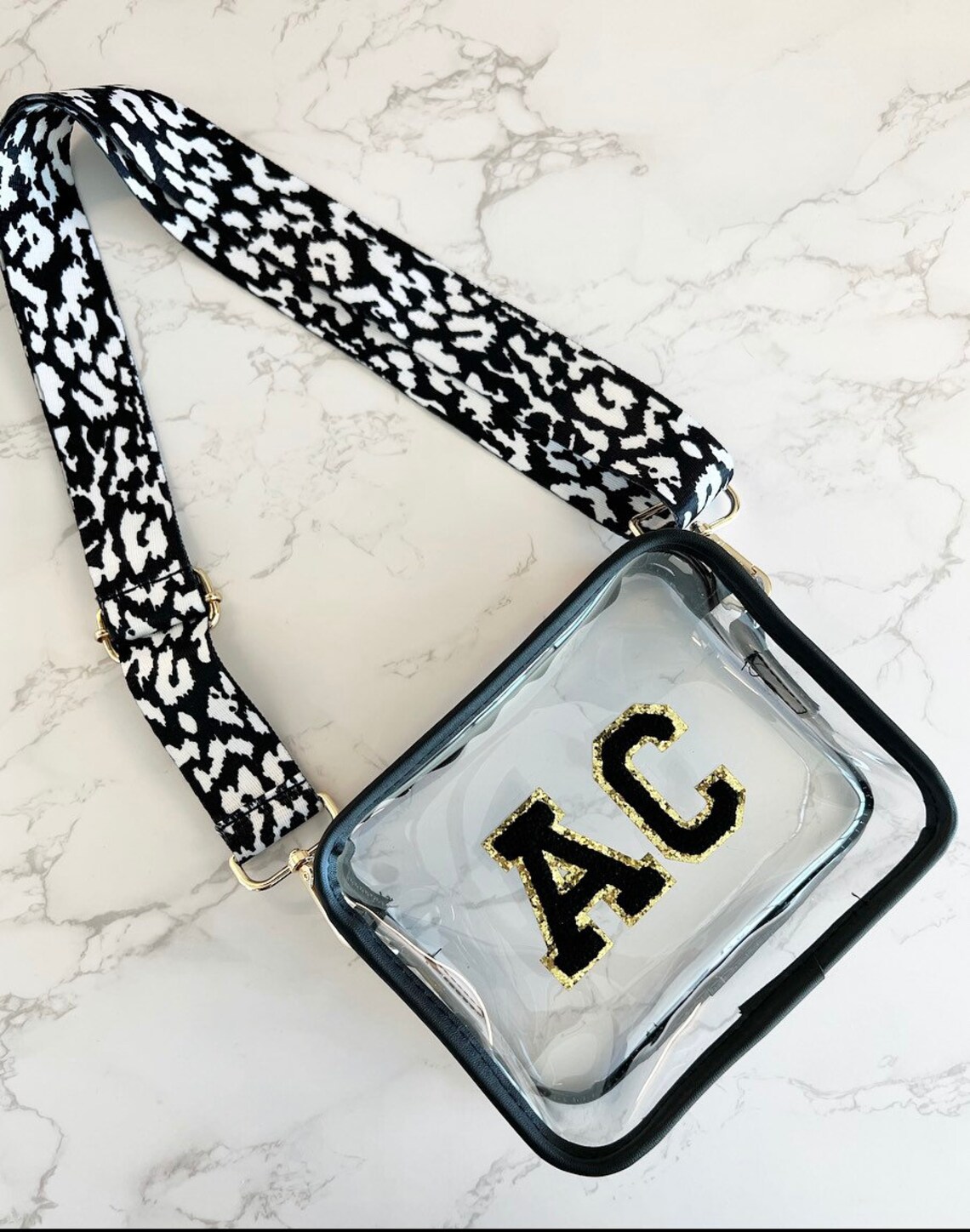Chenille Letter Stadium Bag // Personalized Stadium Bag // - Etsy