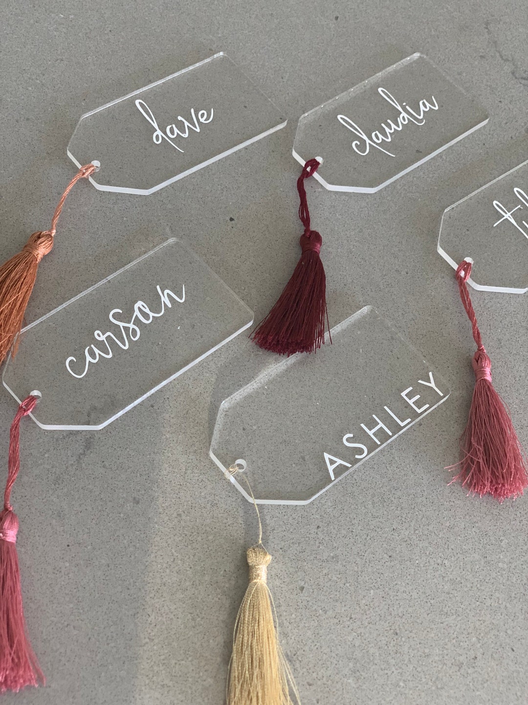 Personalized Acrylic Place Card - Etsy