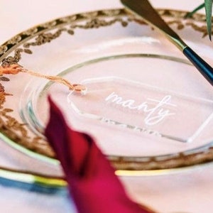 Personalized Acrylic Place Card - Etsy