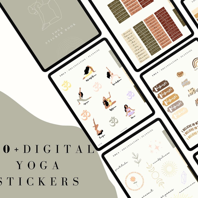 Yoga Stickers - Etsy