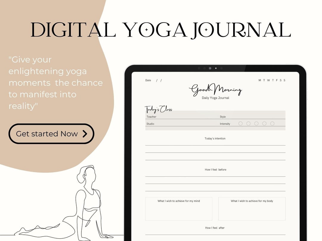 Daily Yoga Journal | Digital Yoga Planner | Printable Journal | Yoga ...