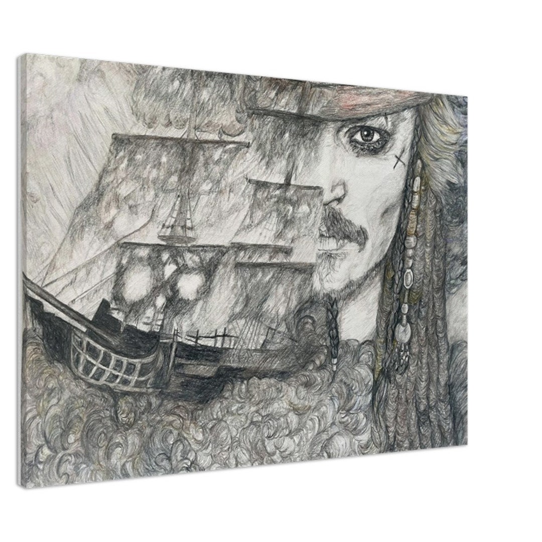 Caribbean Pirate Canvas - Etsy