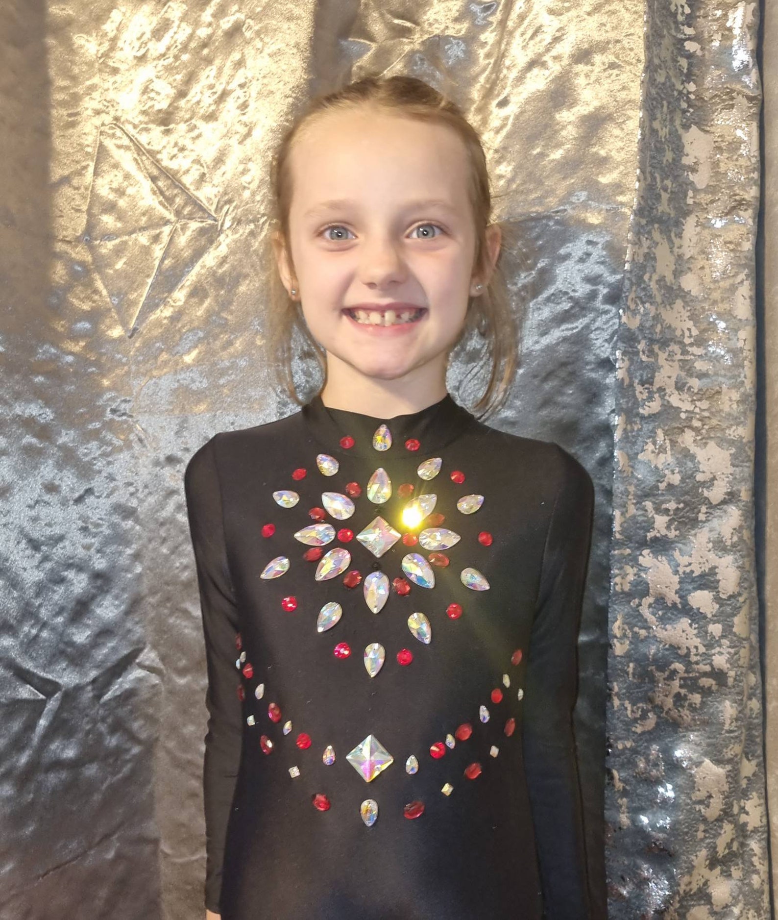 Custom Made Crystal Inbetween Dress With Matching Cuffs ... Belt and ...