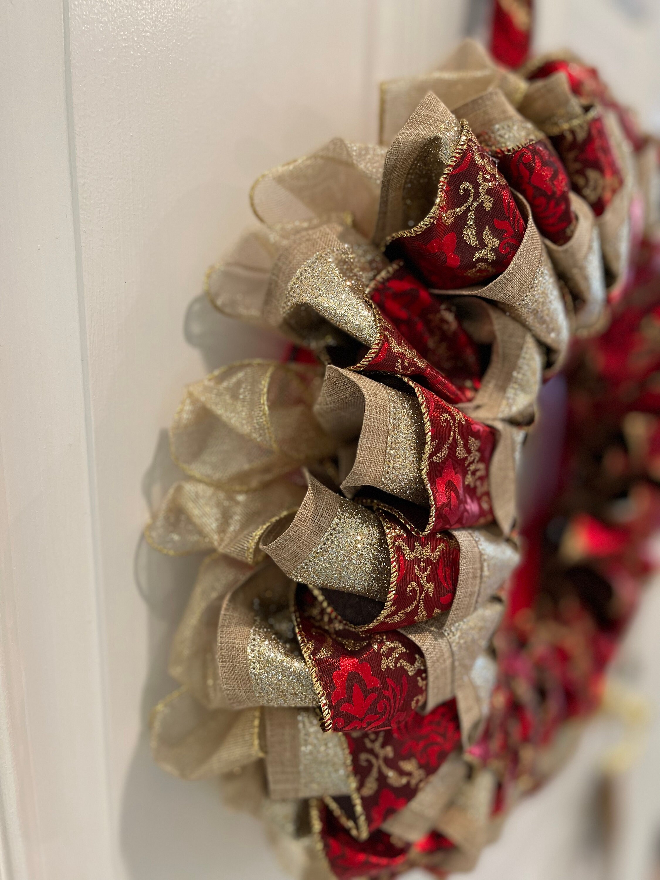 Front Door Ribbon Wreath/ Diwali Theme Wreath/housewarming Gift/diwali ...