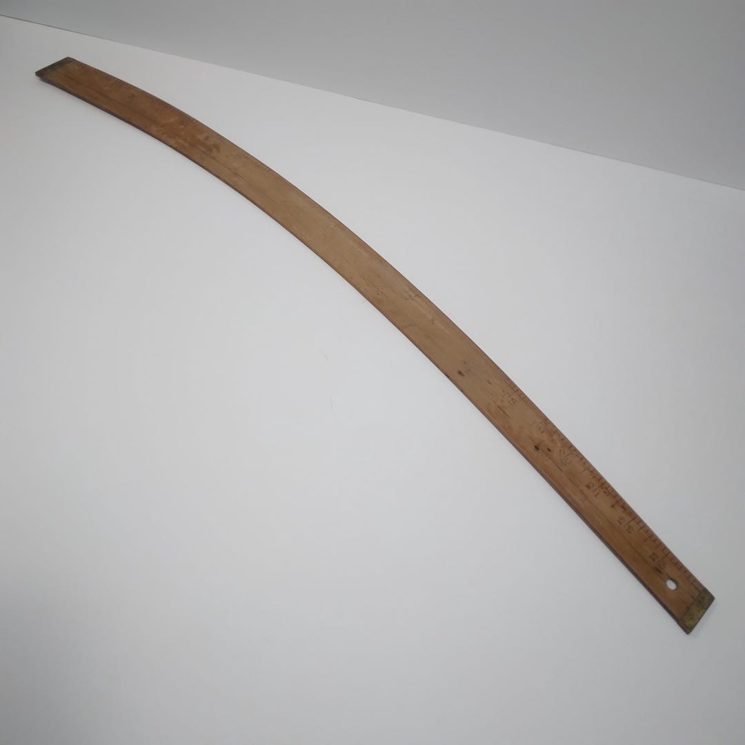 24” Curved Wooden Ruler, Vintage Wood Hip Curve Seamstress, Dressmaker ...