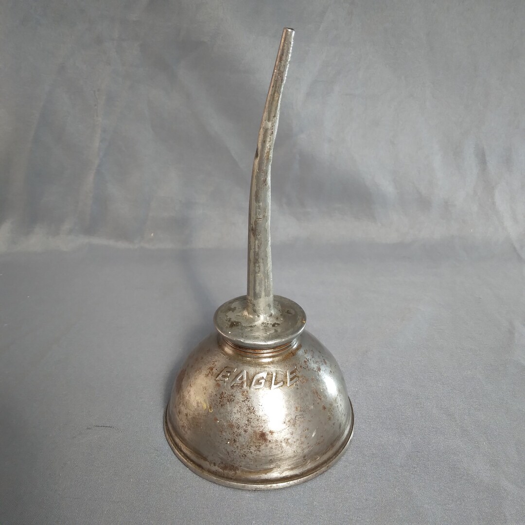 Vintage EAGLE Oil Can Metal Thumb Pump Oiler, Empty, 7 X 3.5, Steampunk ...