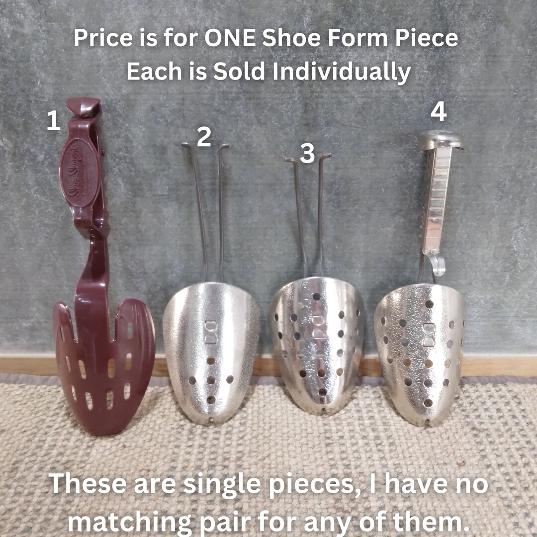 1 Vintage Shoe Form Piece, Primitive Hammered Metal or Plastic Shoe ...