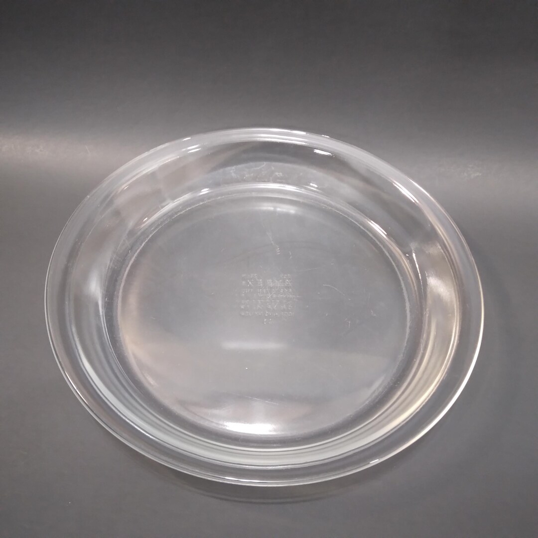 Vintage Pyrex Glass Round Pie Baking Dish Pan #209, 10" Flat Rim Thick ...