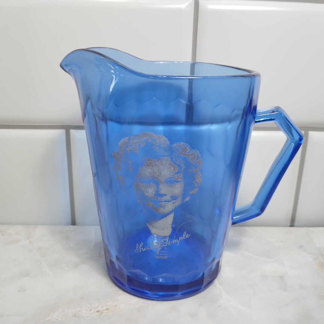 Vintage Shirley Temple Colbalt Blue Small Pitcher / Creamer, Art Deco ...