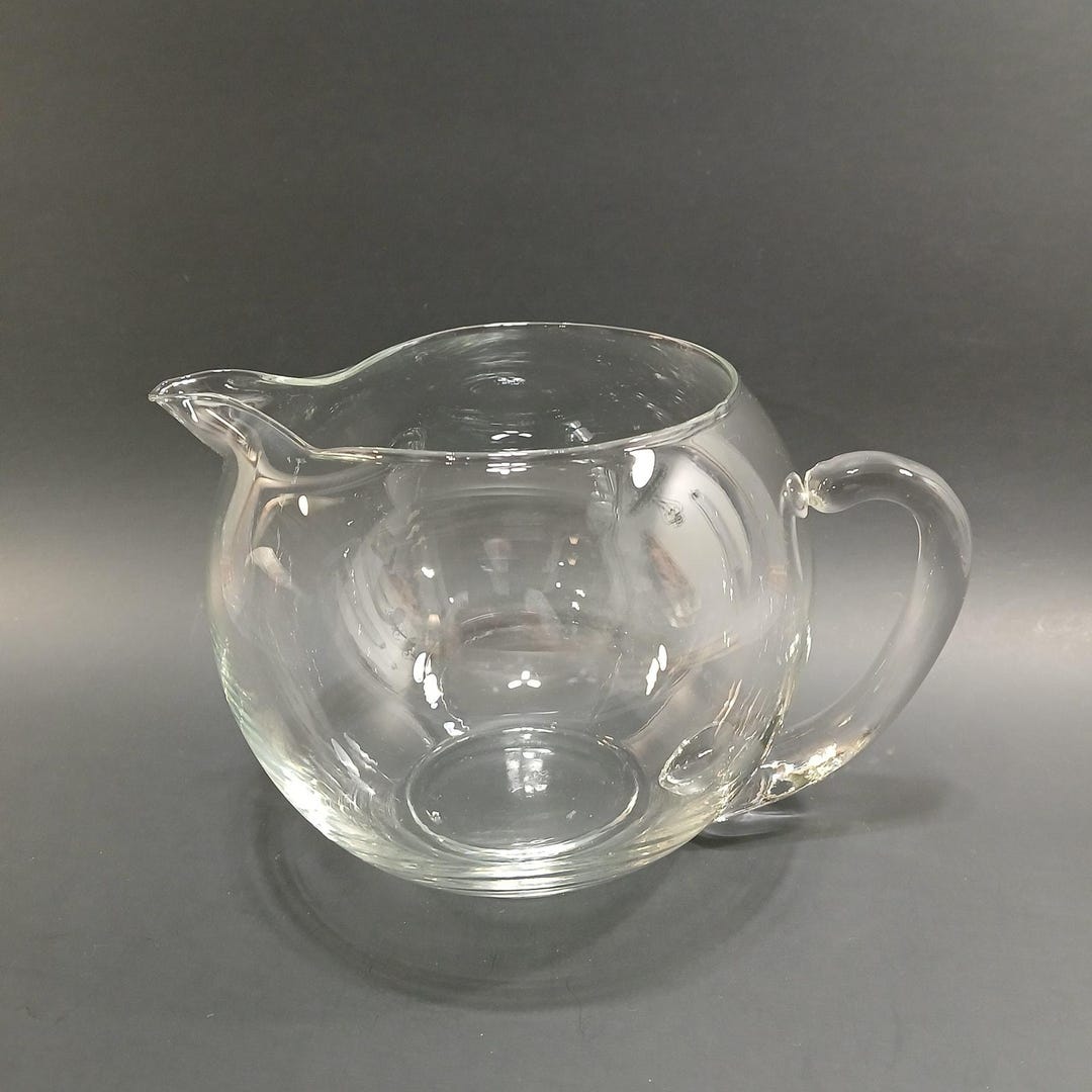 MCM Clear Glass Pitcher for Iced Tea Margarita Water, Globe Fish Bowl ...