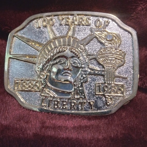 Silver and Gold Tone Belt Buckle - 100 years of The S… - Gem