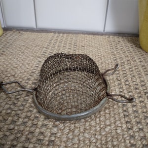 Hand Held Wood Handle Wire Mesh Canning Strainer Sieve | Vintage ...