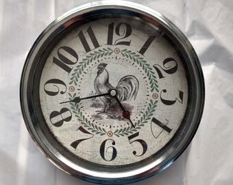 Vintage Rooster Clock - Etsy