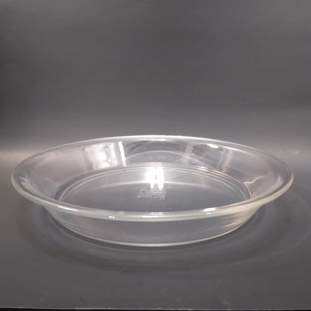 Vintage Pyrex Glass Round Pie Baking Dish Pan #210, 11" Flat Rim Thick ...