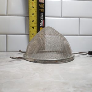 Vintage Primitive Ecko Black Corn Cob Handle Sieve Strainer Metal Mesh ...