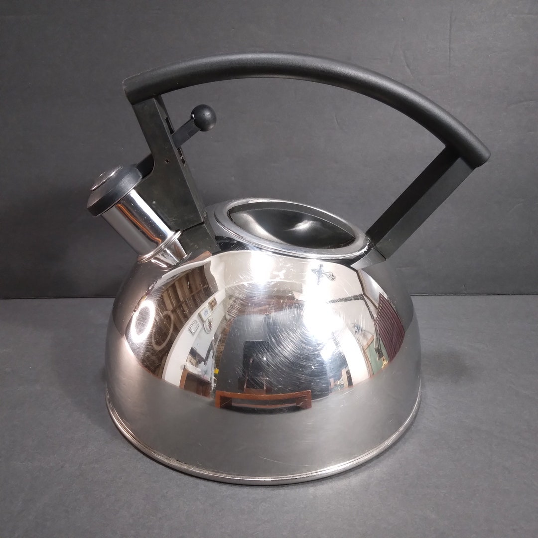 Vintage Copco Whistling Tea Kettle Stovetop Teapot, Stainless Steel ...