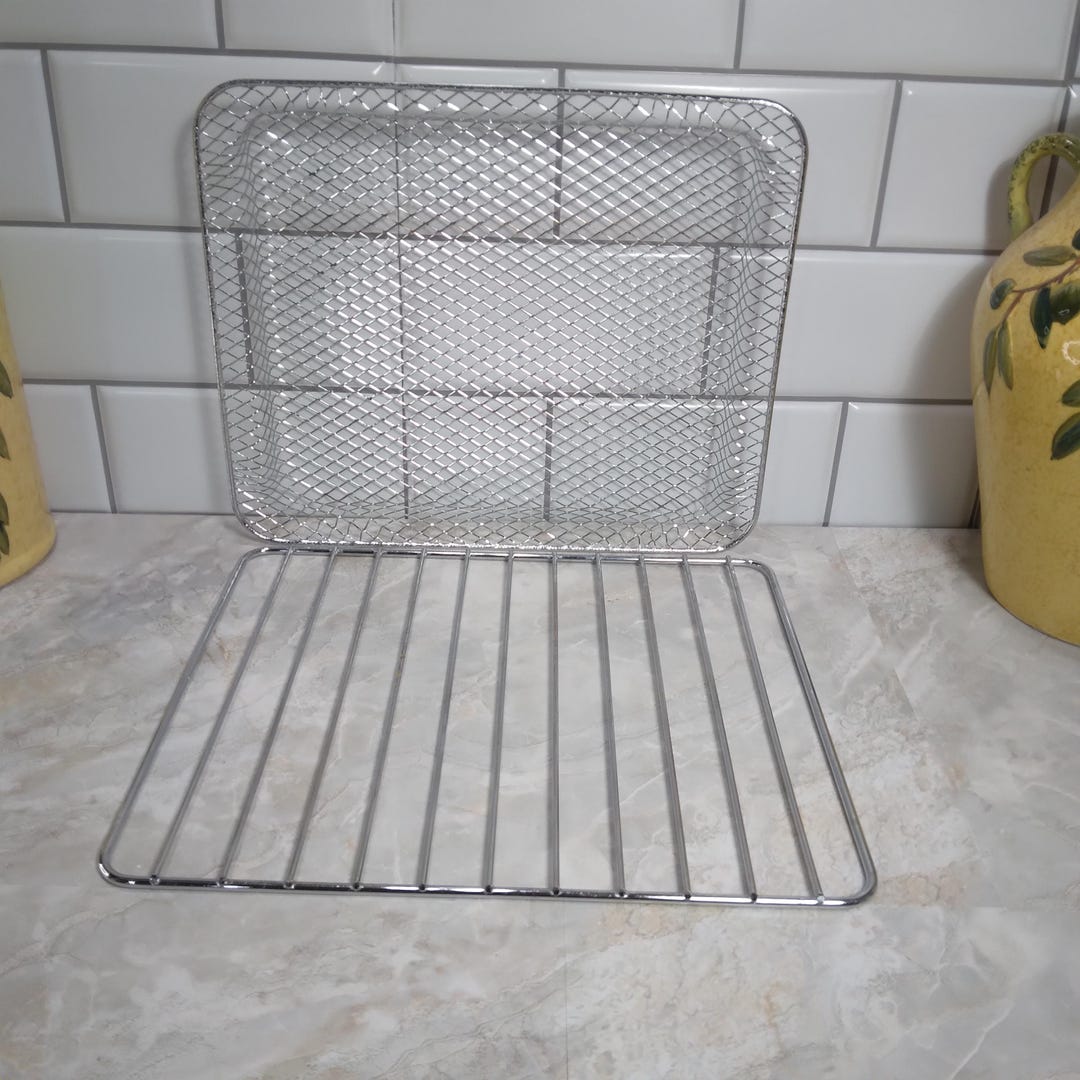 Large Stainless Toaster Oven Rack and Basket, Silonn Air Fryer Oven ...