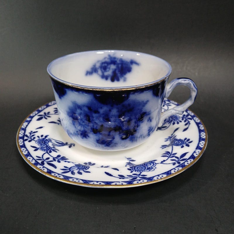 Flow Blue Tea Cup - Etsy