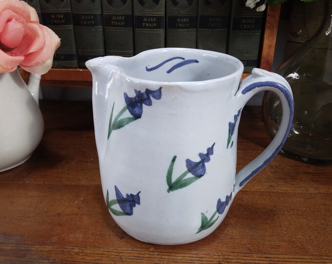 Blue Floral Pitcher by Wisconsin Artist Alex Majeski | Blue Floral ...