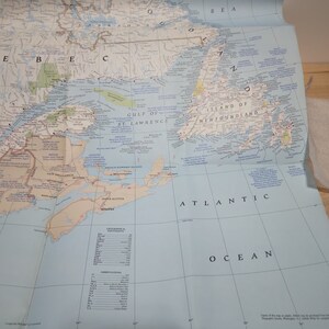 1980 Vintage National Geographic Map | Close Up: Canada, Quebec ...