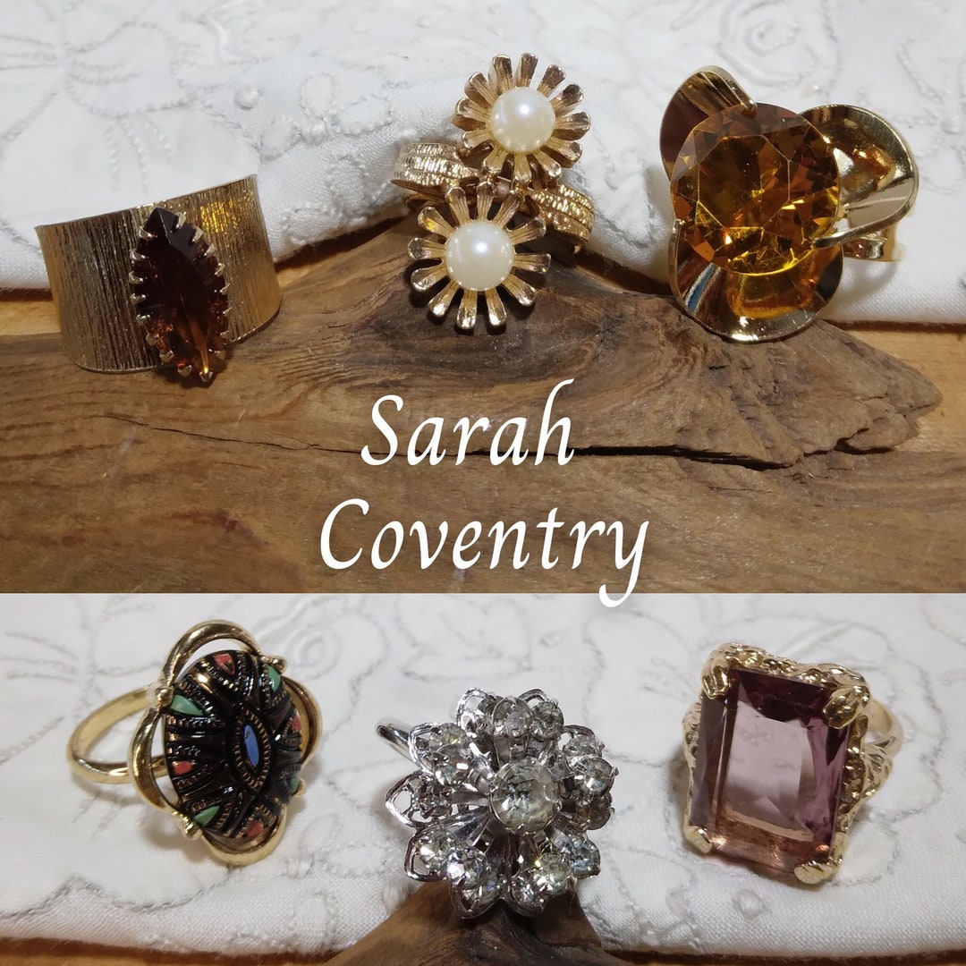 Sarah Coventry Statement Rings Your Choice of Vintage 1970s Gold ...