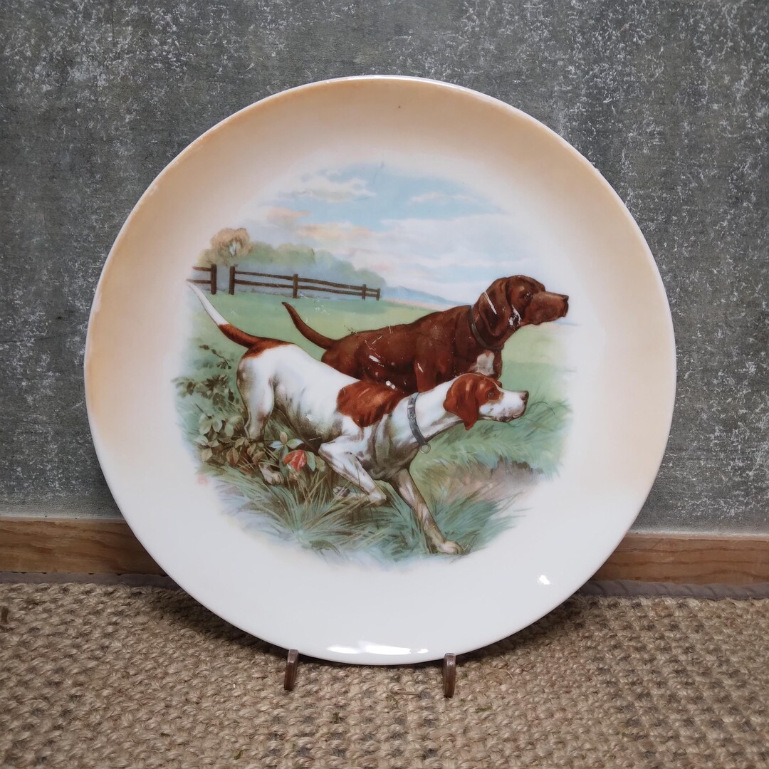 Antique Germany Hunting Dogs Cabinet Plate, 8 Diameter, Vintage ...