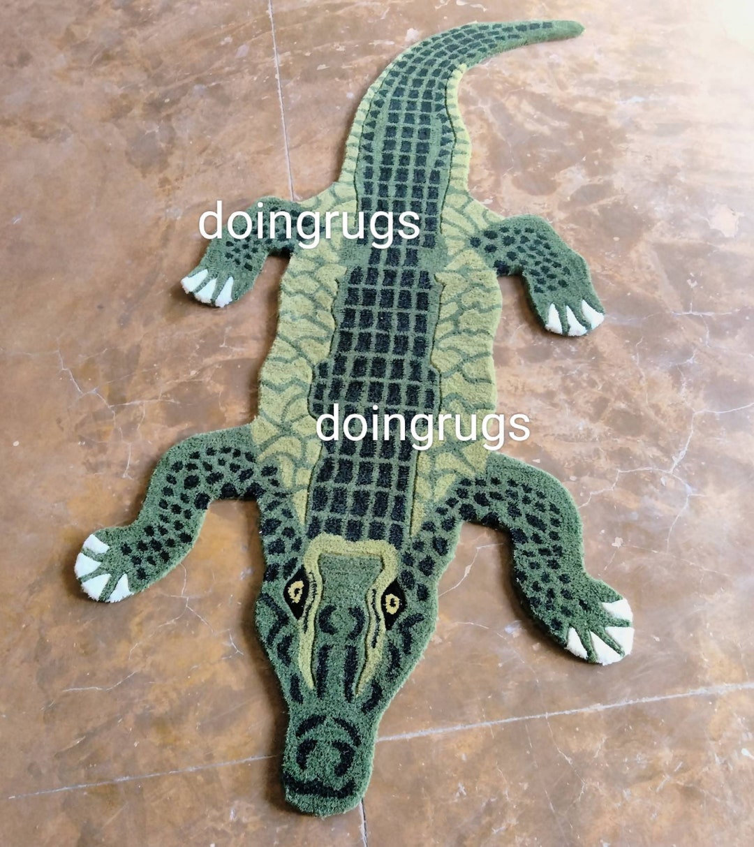 Crocodile / Alligator Tufted Rug /animals Print Rug / - Etsy