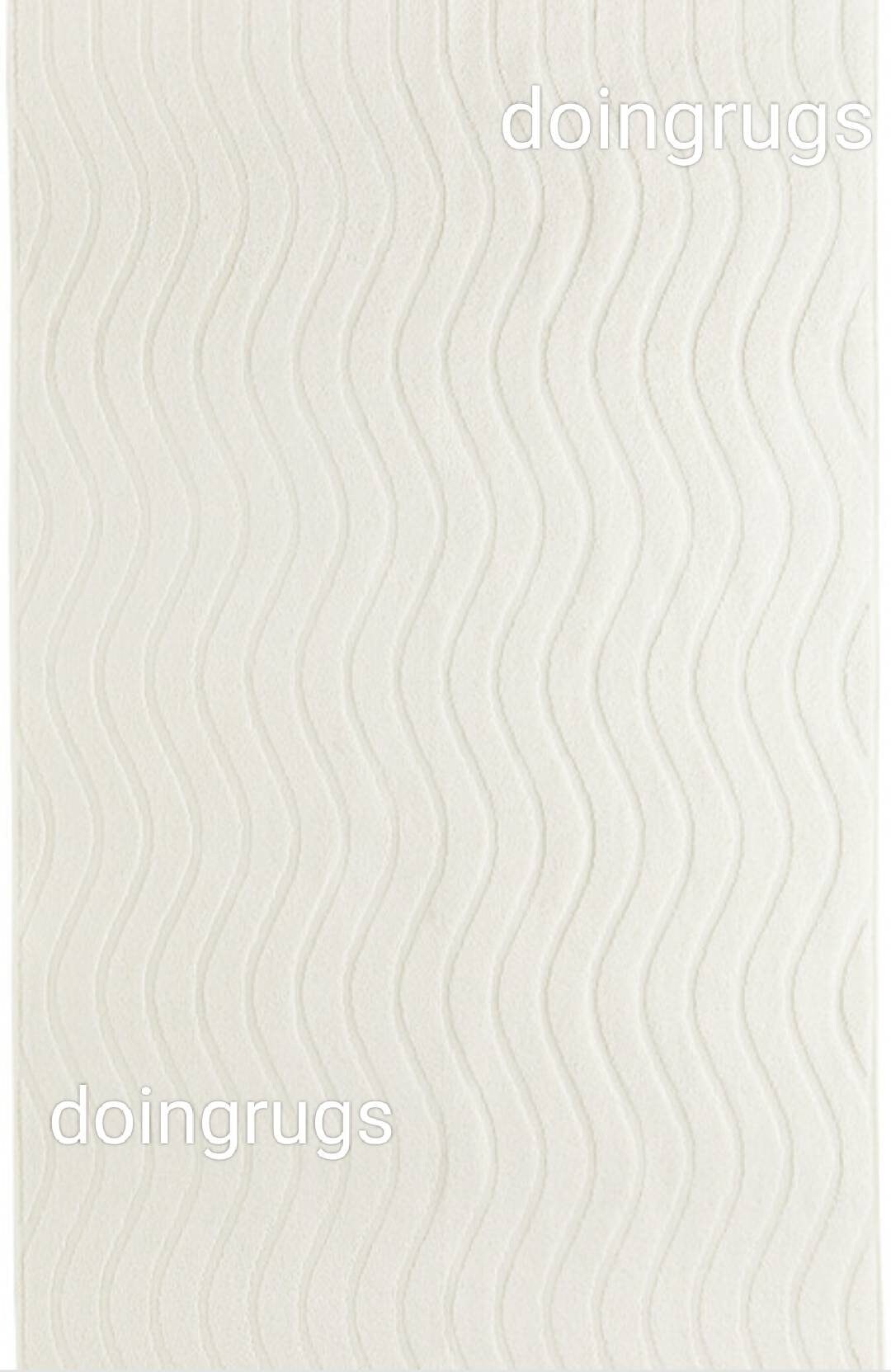 Modern Abstract Bone White Pure Newzealand Wool Rug Handmade Ivory Rug ...