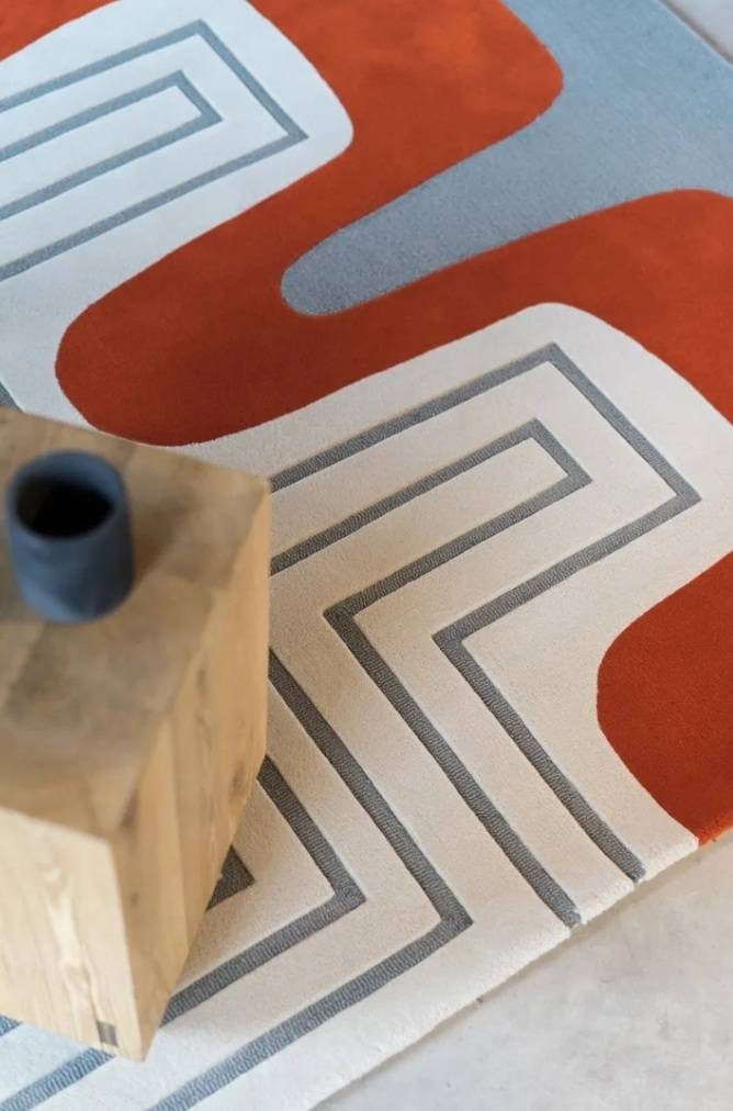 Modern Abstract Designer Geometric Handtufted, Handcrafted Rug for ...