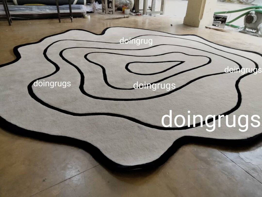 Irregular Rug,premium Quality Rug,designer Rug Handtufted Wool Large ...