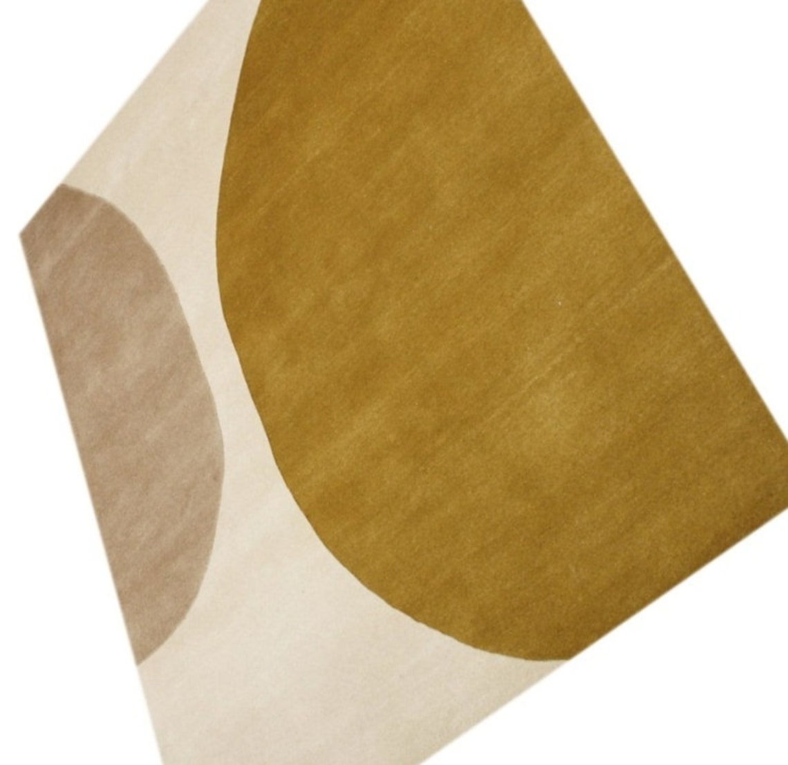 Minimalist Beige Brown Neutral Rug, Handtufted Wool Rug Handmade Area ...