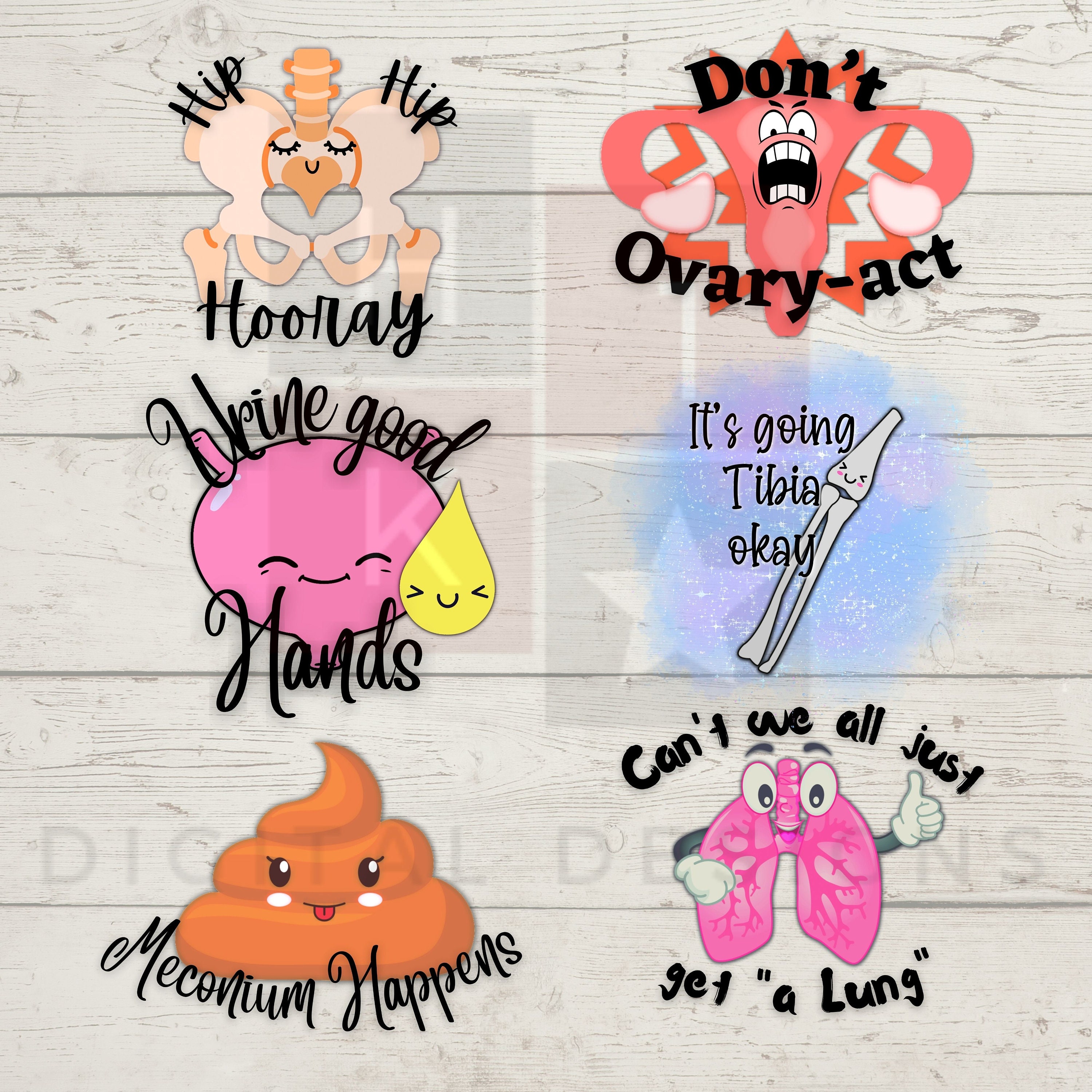 Anatomy Pun Bundle PNG Sublimation Files. Anatomy Puns Humor - Etsy